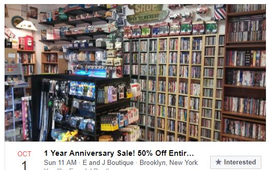 E&J Anniversary Sale - 50% Off on October 1st