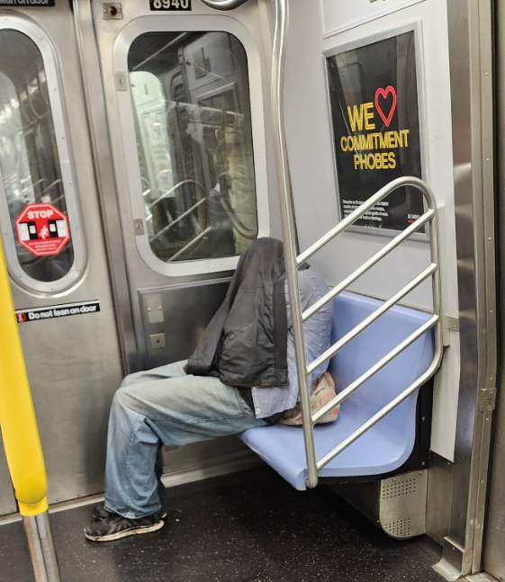 Homeless Riding on The R Train Can't Get Help From NYC - Why? October 2022